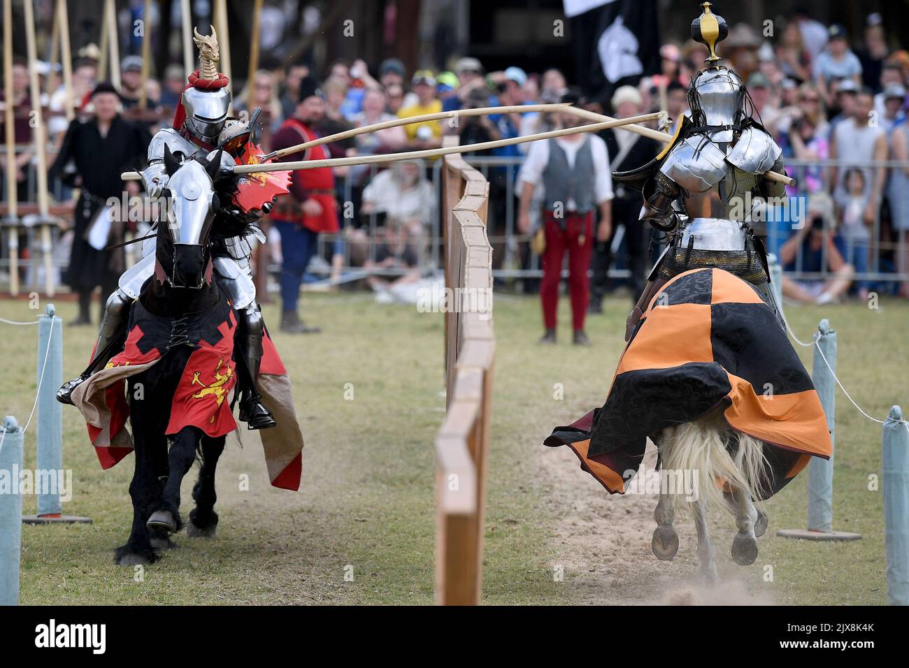 Phillip Leitch of Australia (left) and Luke Binks of Australia compete ...