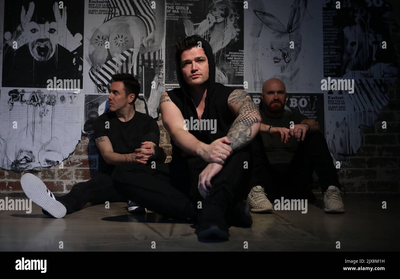 Glen Power, Danny O'Donoghue and Mark Sheehan of The Script pose for a ...