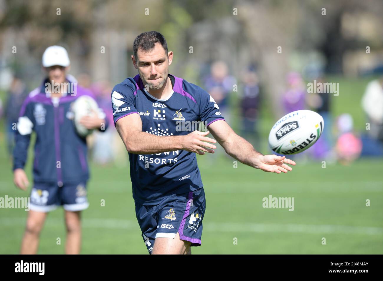 Cameron Smith of the Melbourne Storm training at Gosch's Paddock in ...