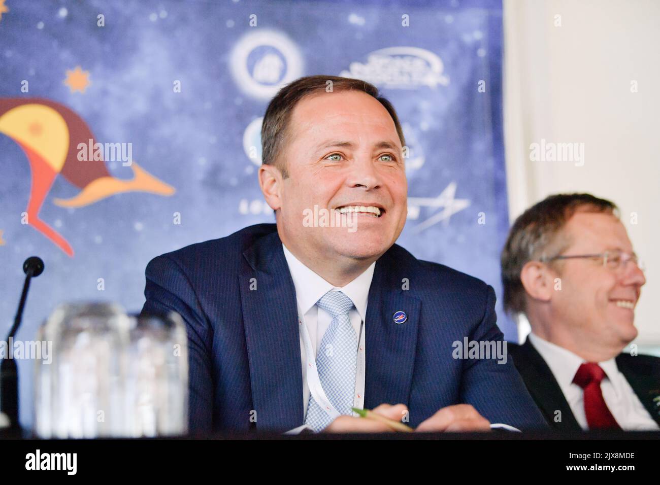 Igor Komarov, head of ROSCOSMOS, Russian Federation, is seen at a Head ...