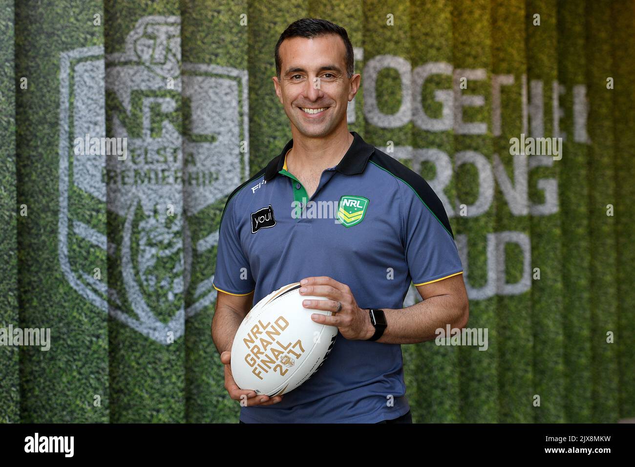 NRL referee Matt Cecchin poses for a photograph after being announced ...
