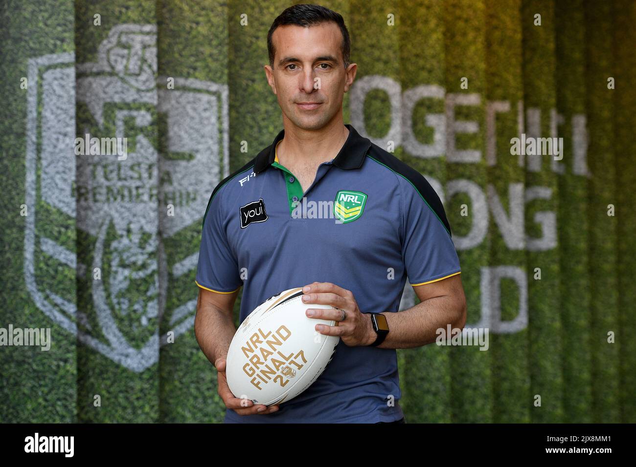 NRL referee Matt Cecchin poses for a photograph after being announced ...