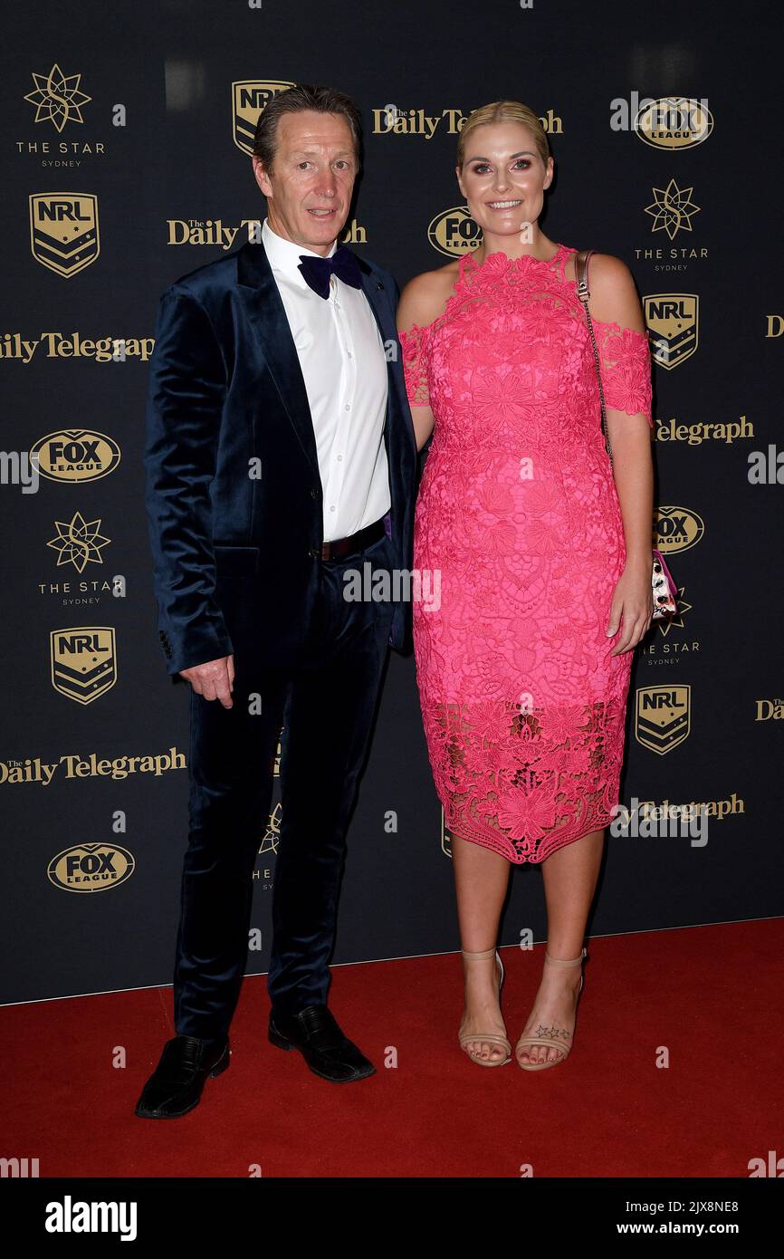 Melbourne Storm coach Craig Bellamy and Rachel Bellamy arrive at the ...