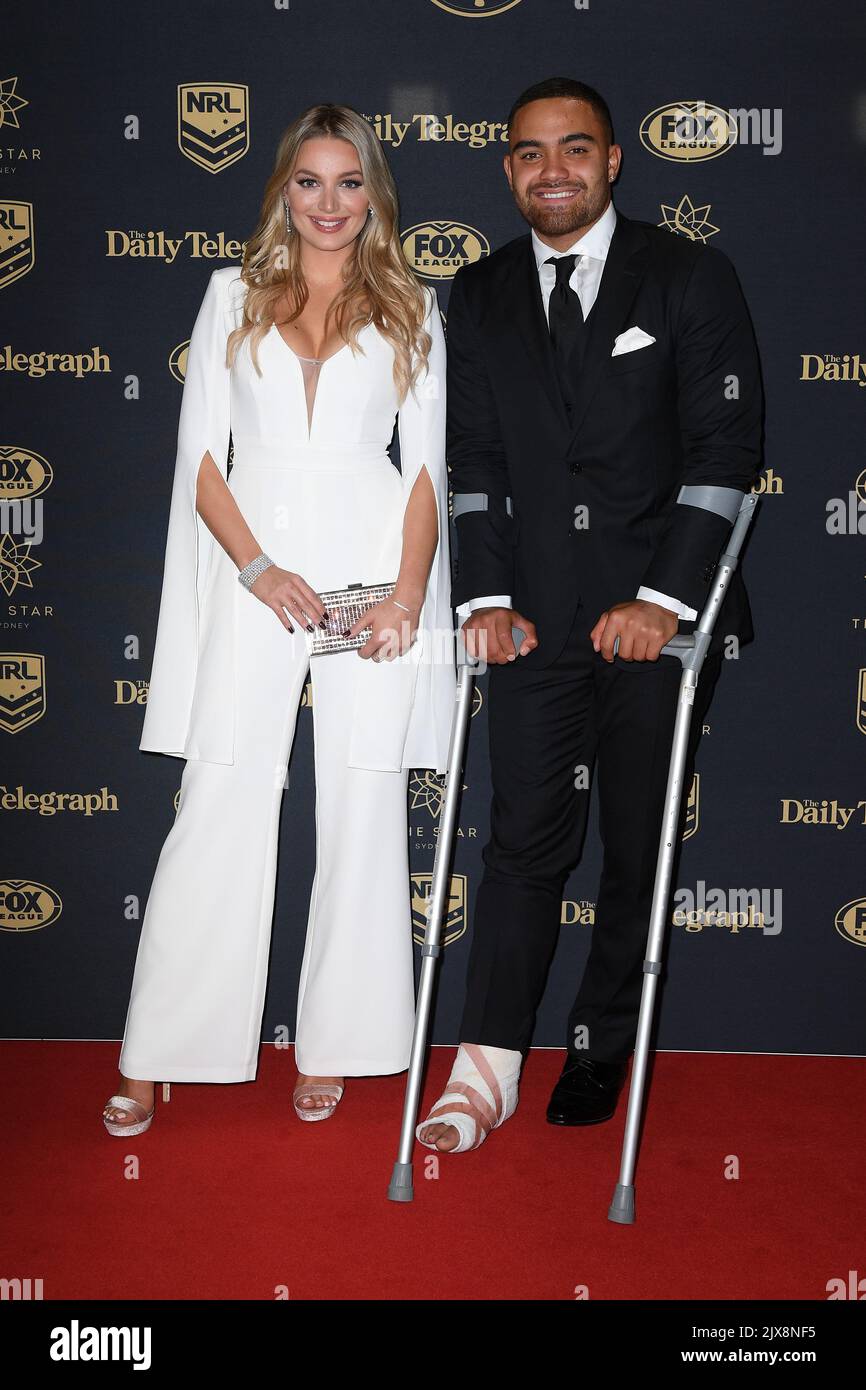 Manly-Warringah Sea Eagles player Dylan Walker and guest arrive at the ...