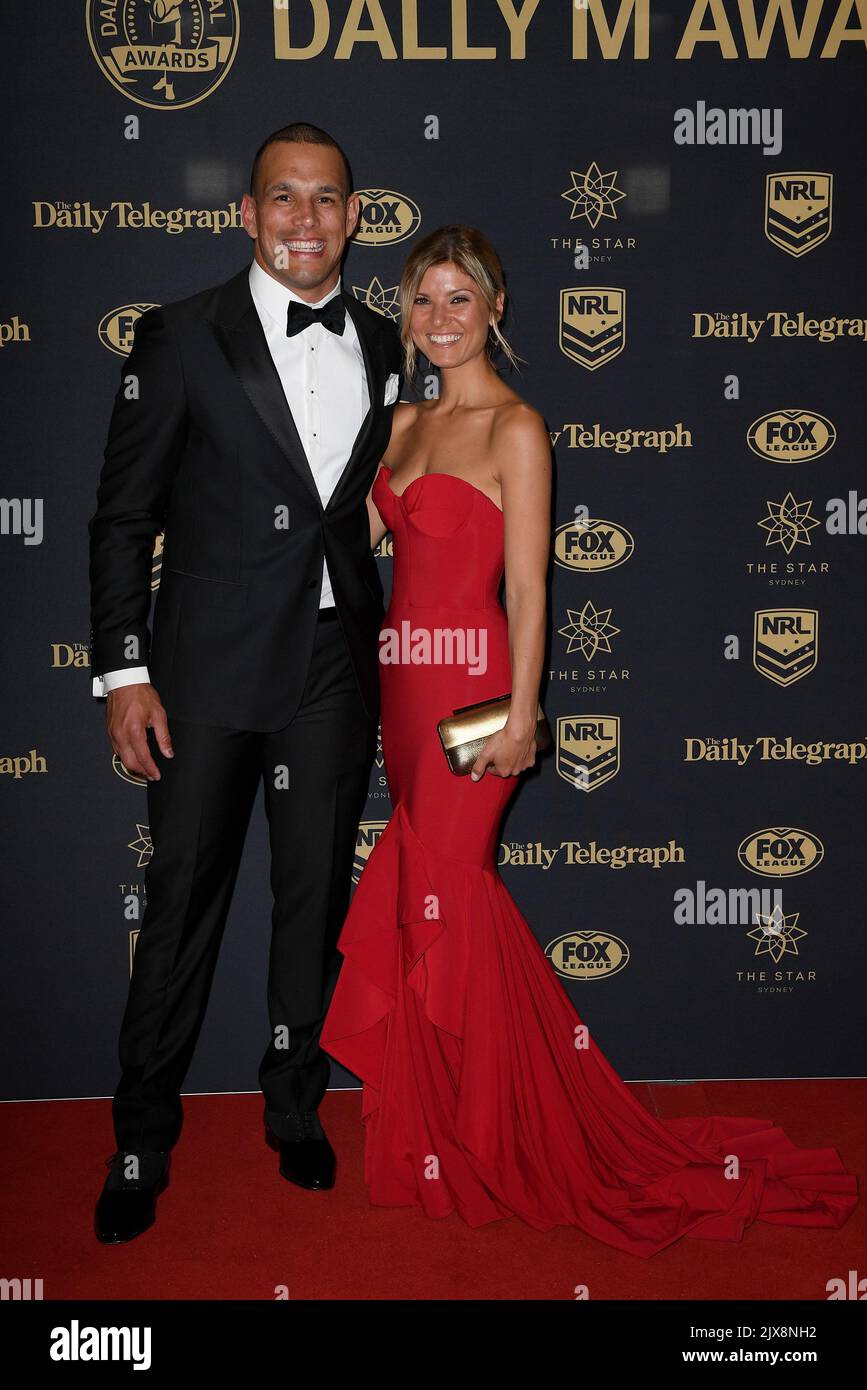 Melbourne Storm player Will Chambers and wife Bianca arrive at the ...
