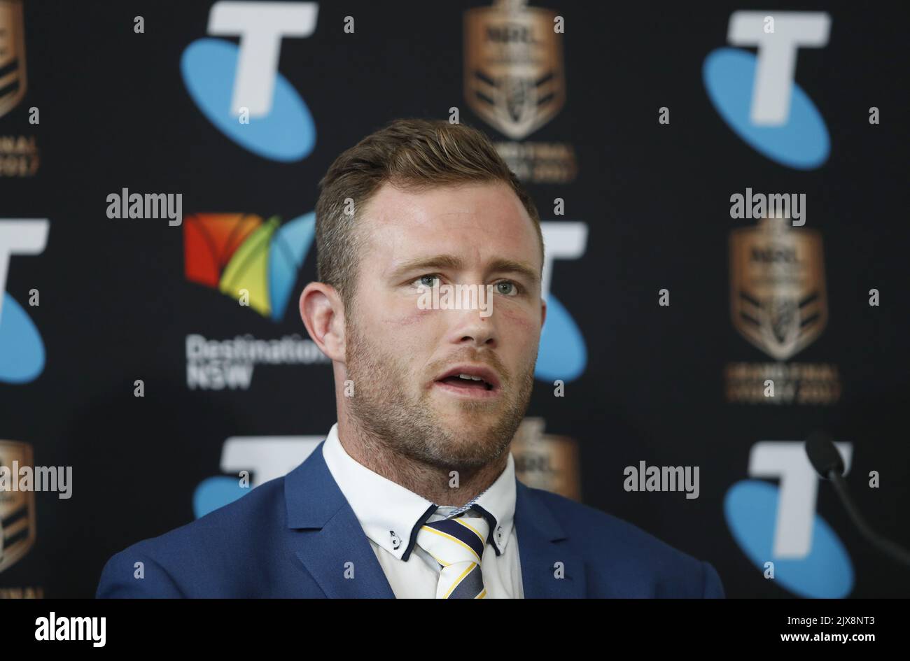Cowboys captain Gavin Cooper during a press conference at Luna Park in ...
