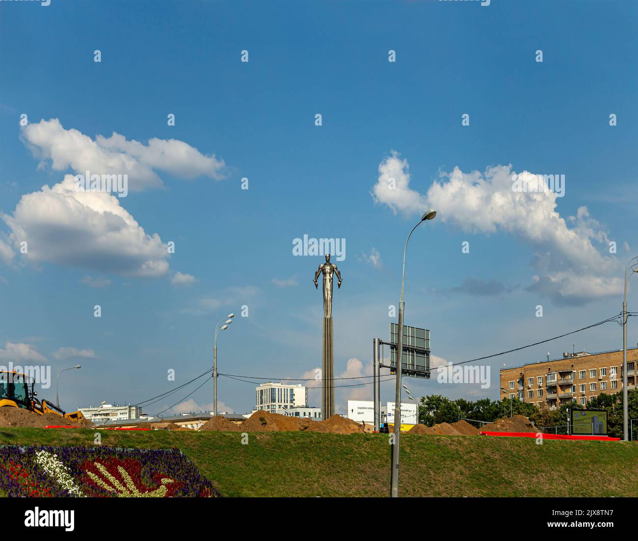 Monument to Yuri Gagarin (famous Russian cosmonaut) 42.5-meter high ...