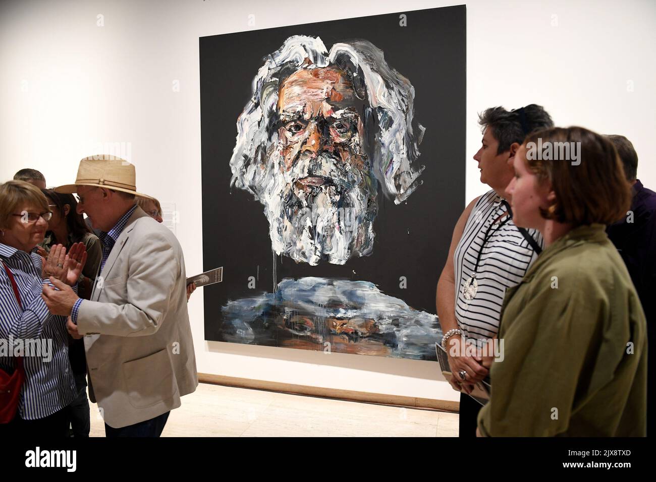 Ahn Do's portrait painting of Indigenous Actor Jack Charles is seen at ...