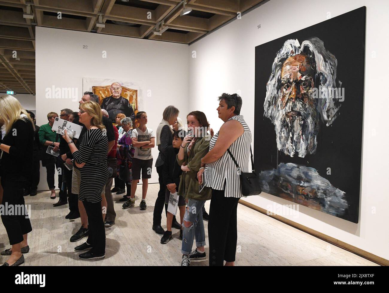 Ahn Do's portrait painting of Indigenous Actor Jack Charles is seen at ...