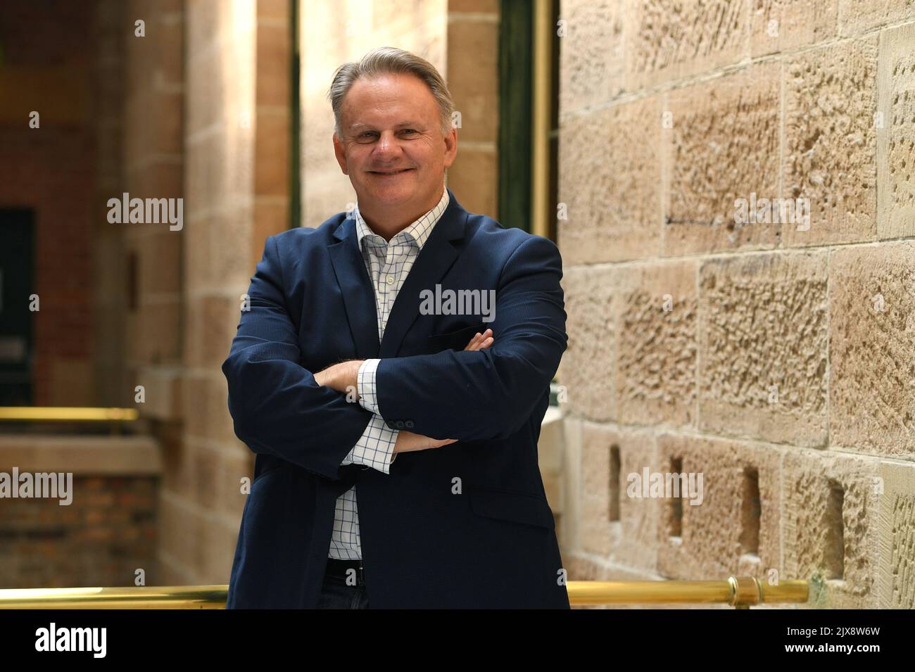 Former Labor leader Mark Latham poses for a photograph at the launch of ...