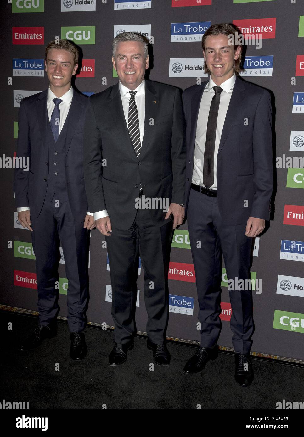 Collingwood Football club President Eddie McGuire with his children at ...