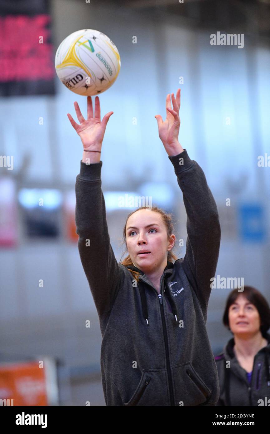 New Zealand Silver Ferns player Kelly Jury is seen during training at ...