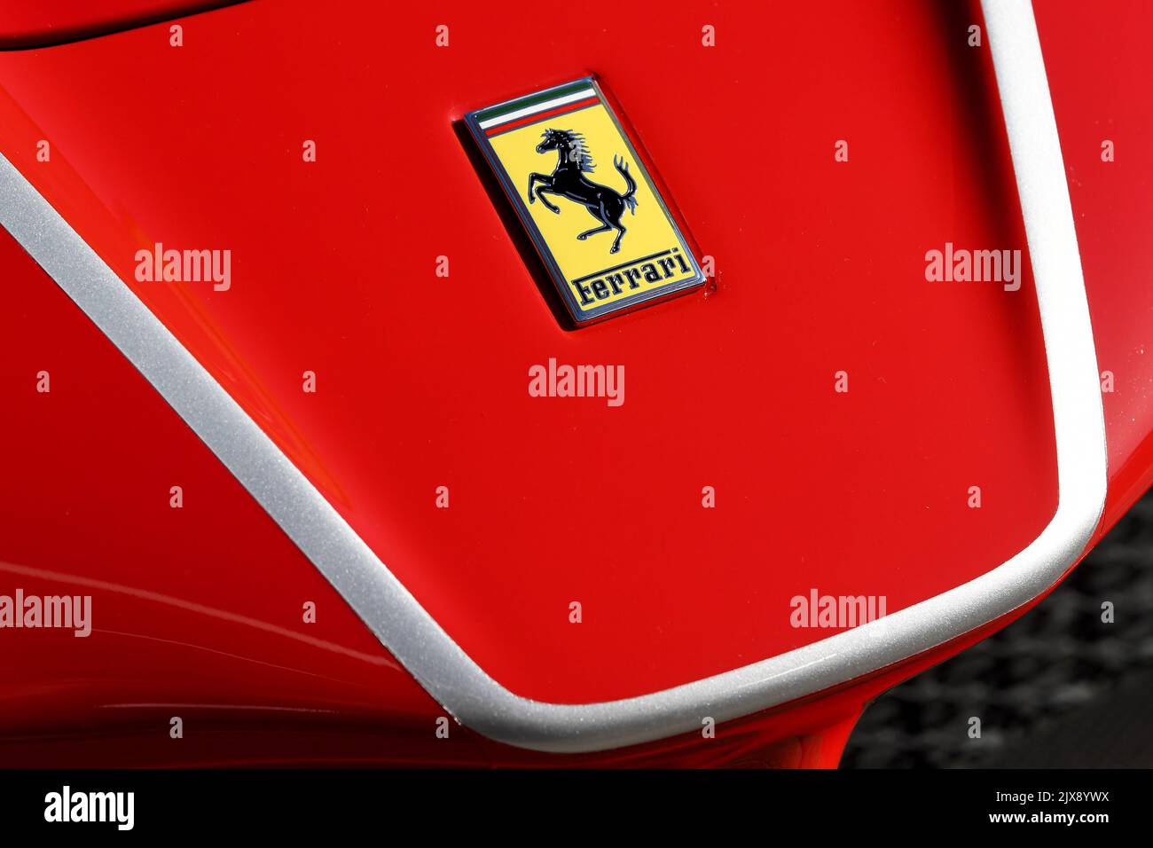 Ferraris are seen at the home of the Australian Grand Prix, Albert Park ...