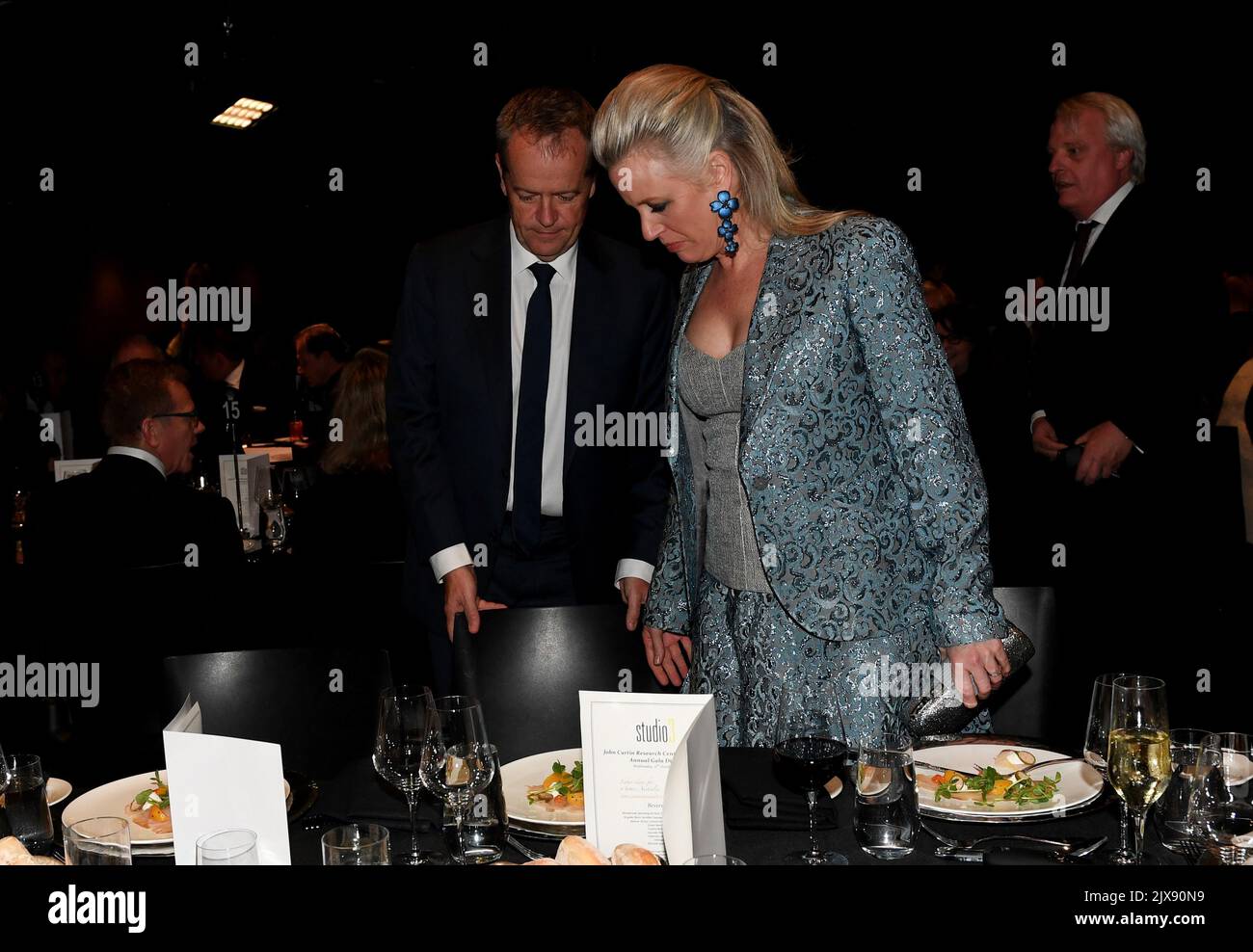 Opposition leader Bill Shorten and Chloe Shorten (right) arrive at the ...