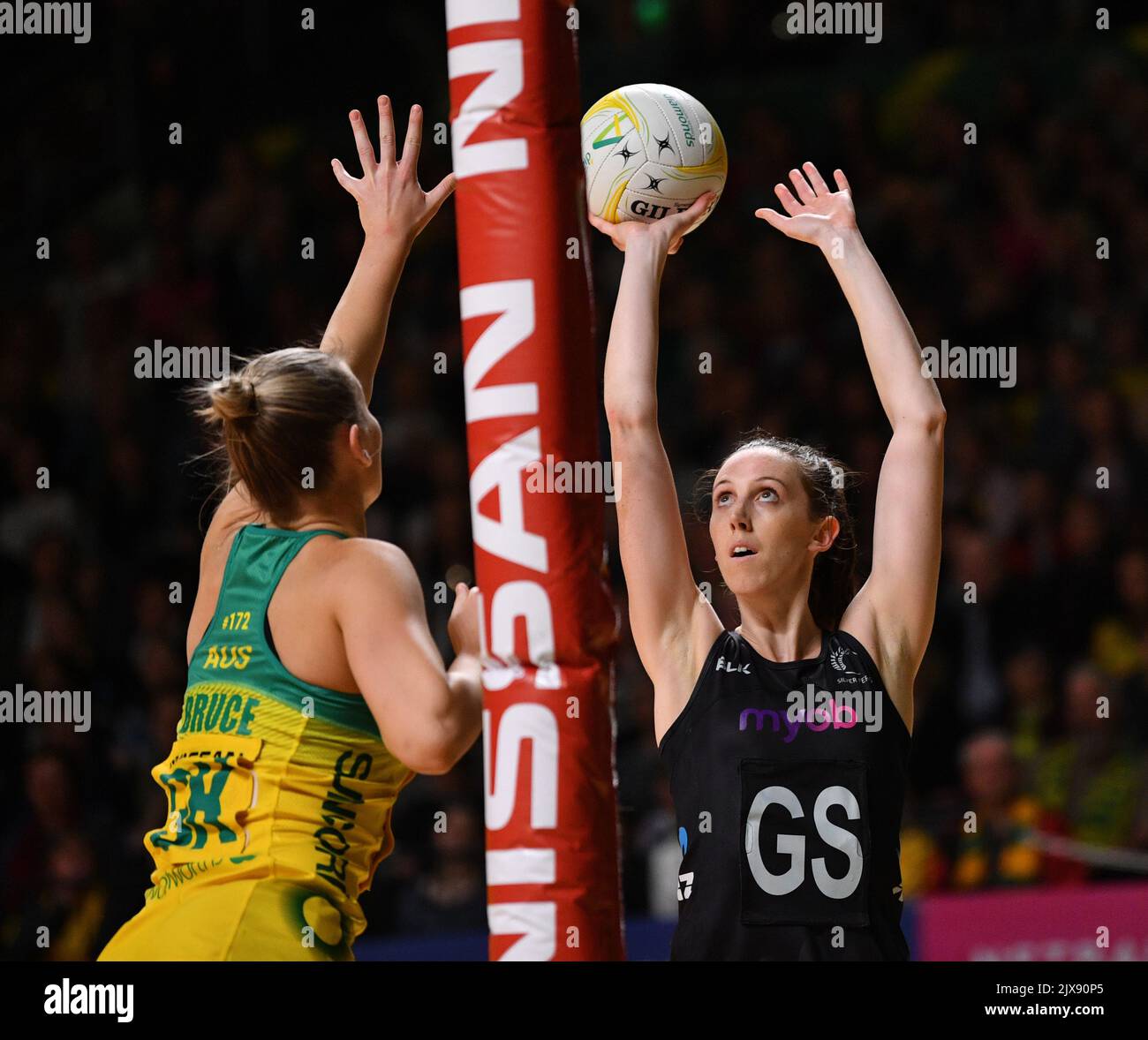 Bailey Mes of New Zealand and Courtney Bruce of Australia during the ...
