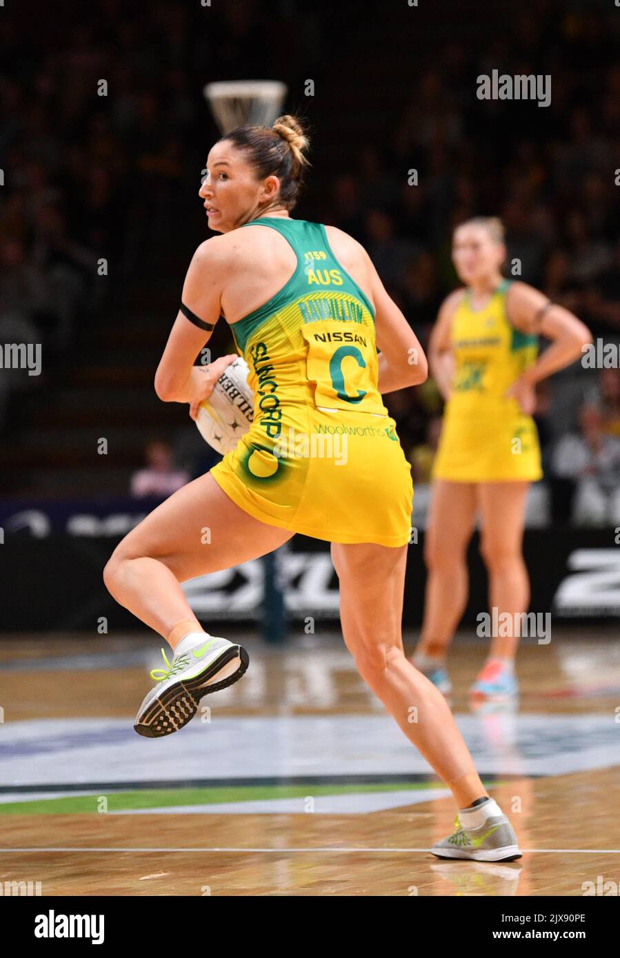 Kim Ravaillion of Australia during the netball Constellation Cup ...