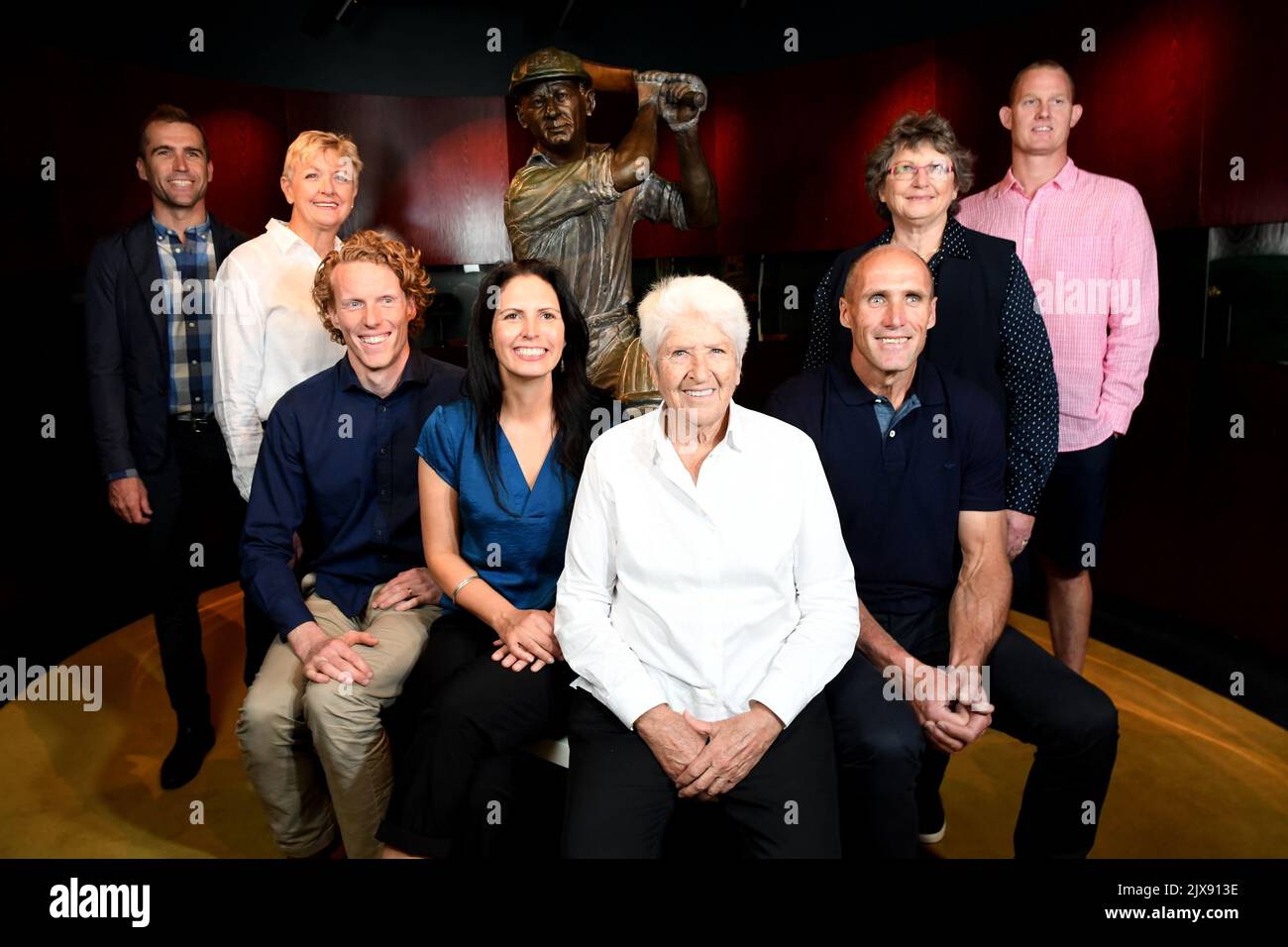 Australian swimming legend Dawn Fraser (centre) with Sport Hall of Fame ...