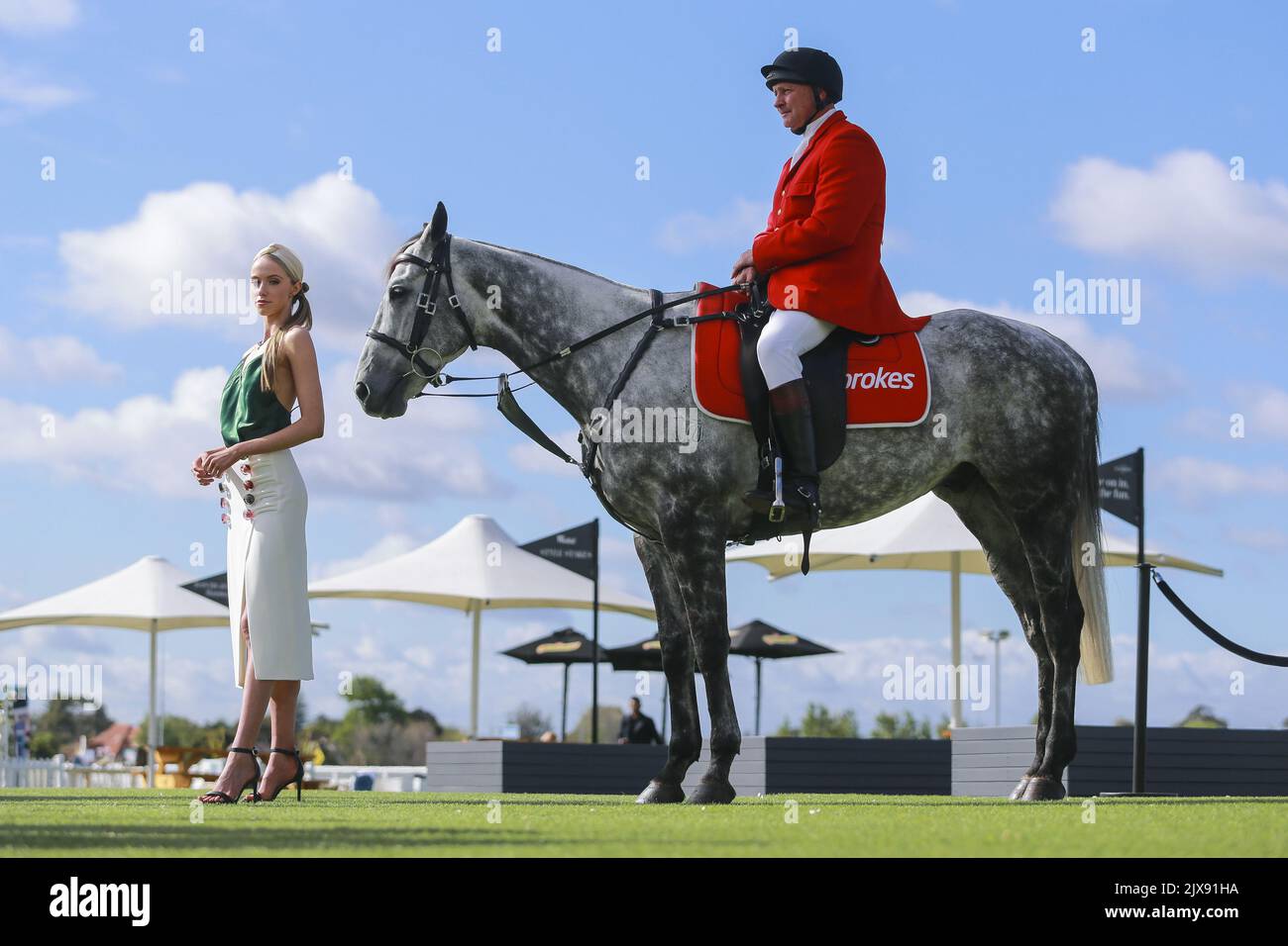 Model Georgia Bennett-Murphy during the Caulfield Cup Carnival marquee ...