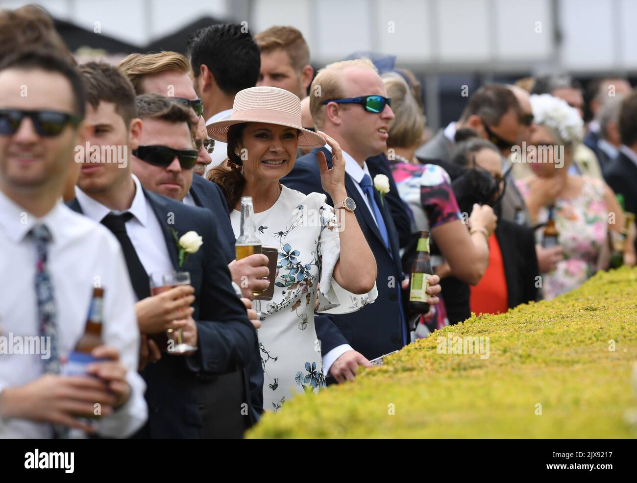 Racegoers during The TAB Everest race day at Royal Randwick Race Course ...