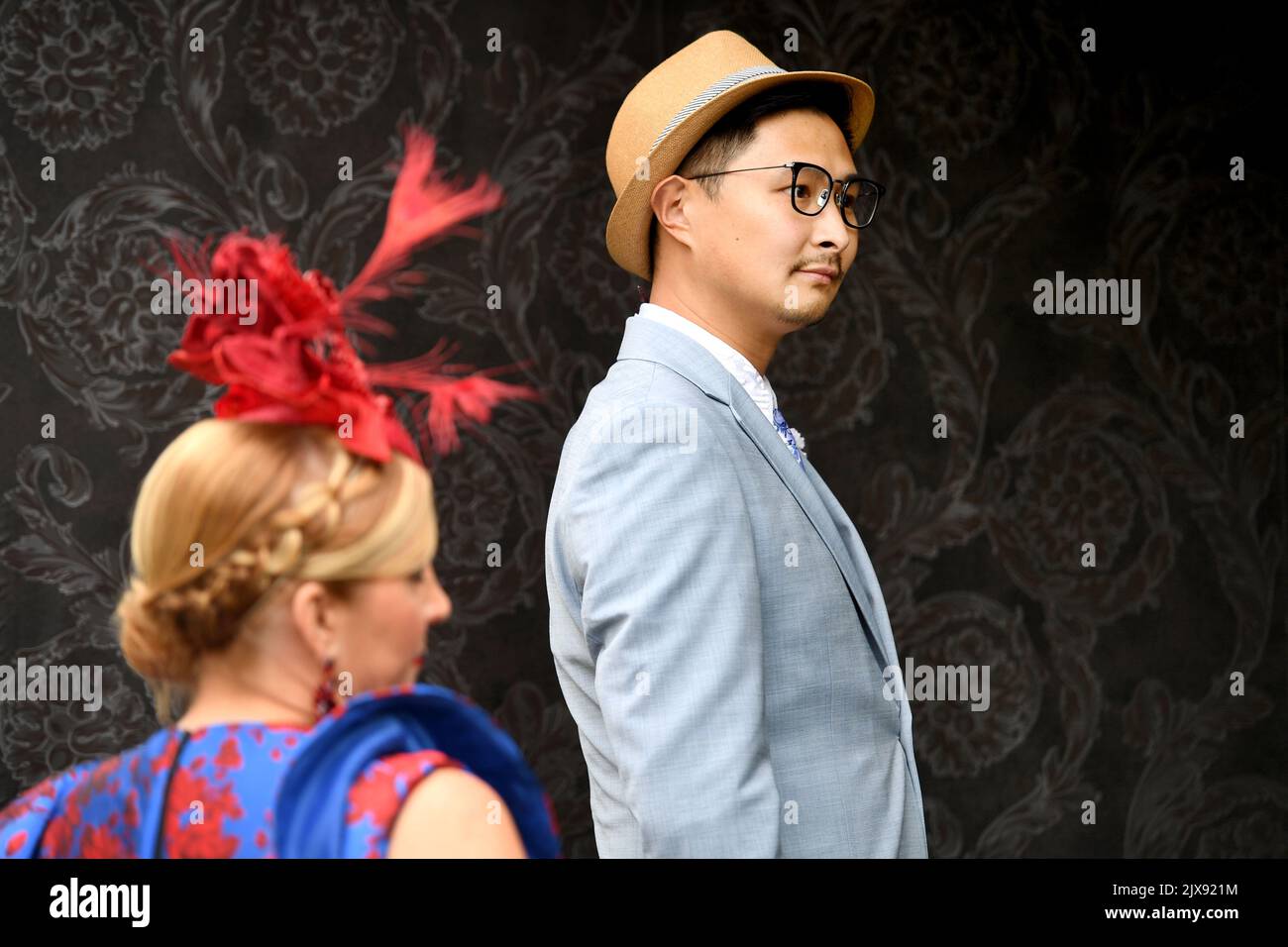 Racing fans at the Vogue Fashion Chute prior to The TAB Everest race ...