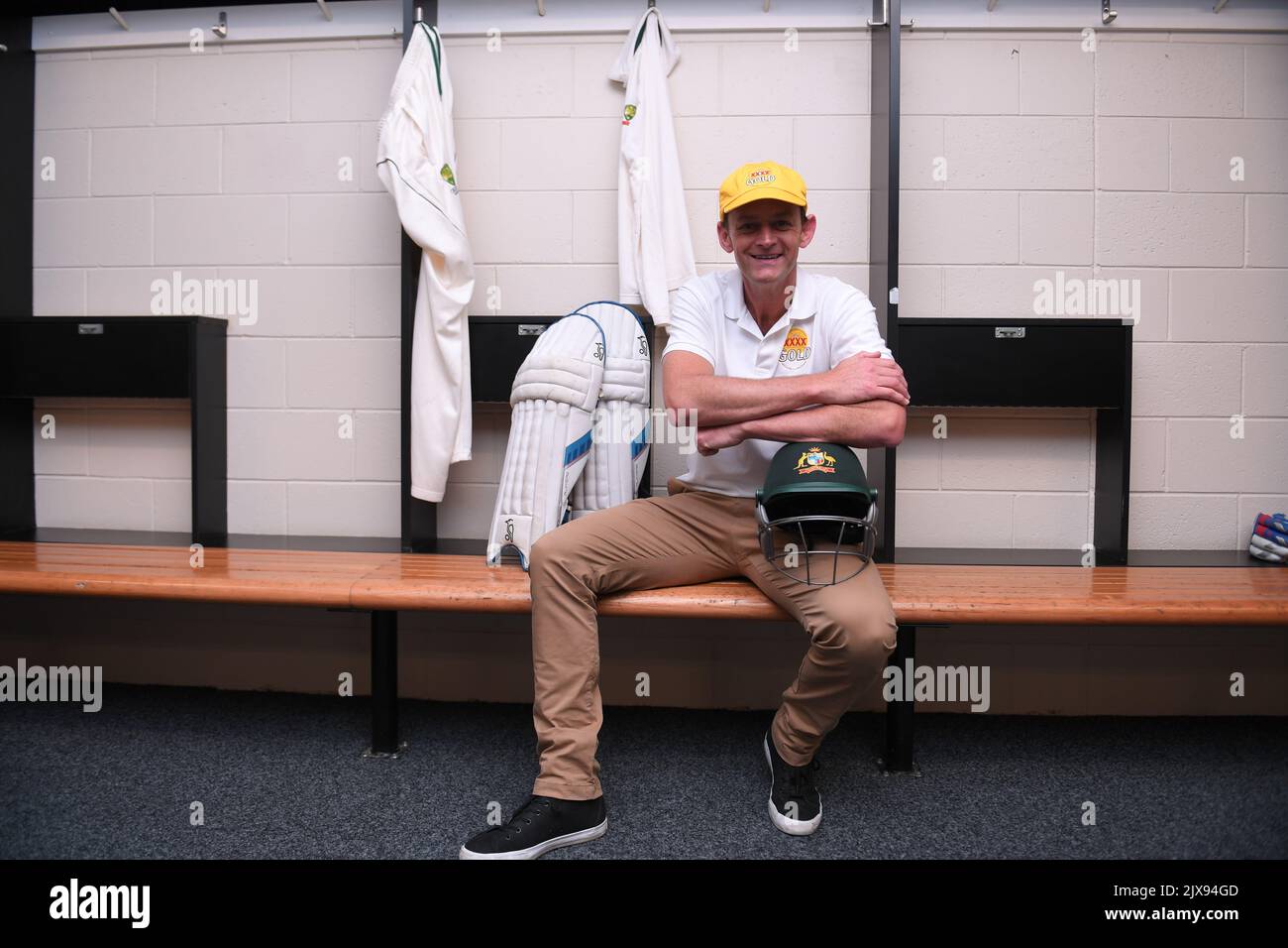 Adam Gilchrist poses for a photograph during an Ashes media event at ...