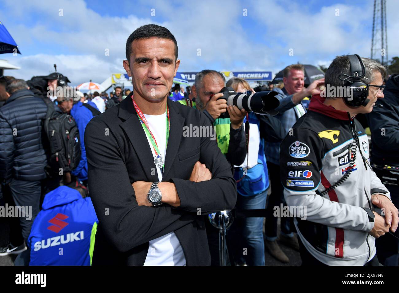 Australian Socceroo and Melbourne City player Tim Cahill is seen at the ...