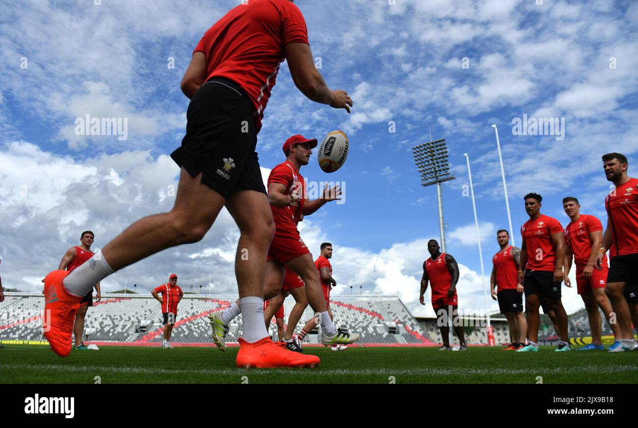 The Wales Dragons during their Captain's run, ahead of the Rugby League ...