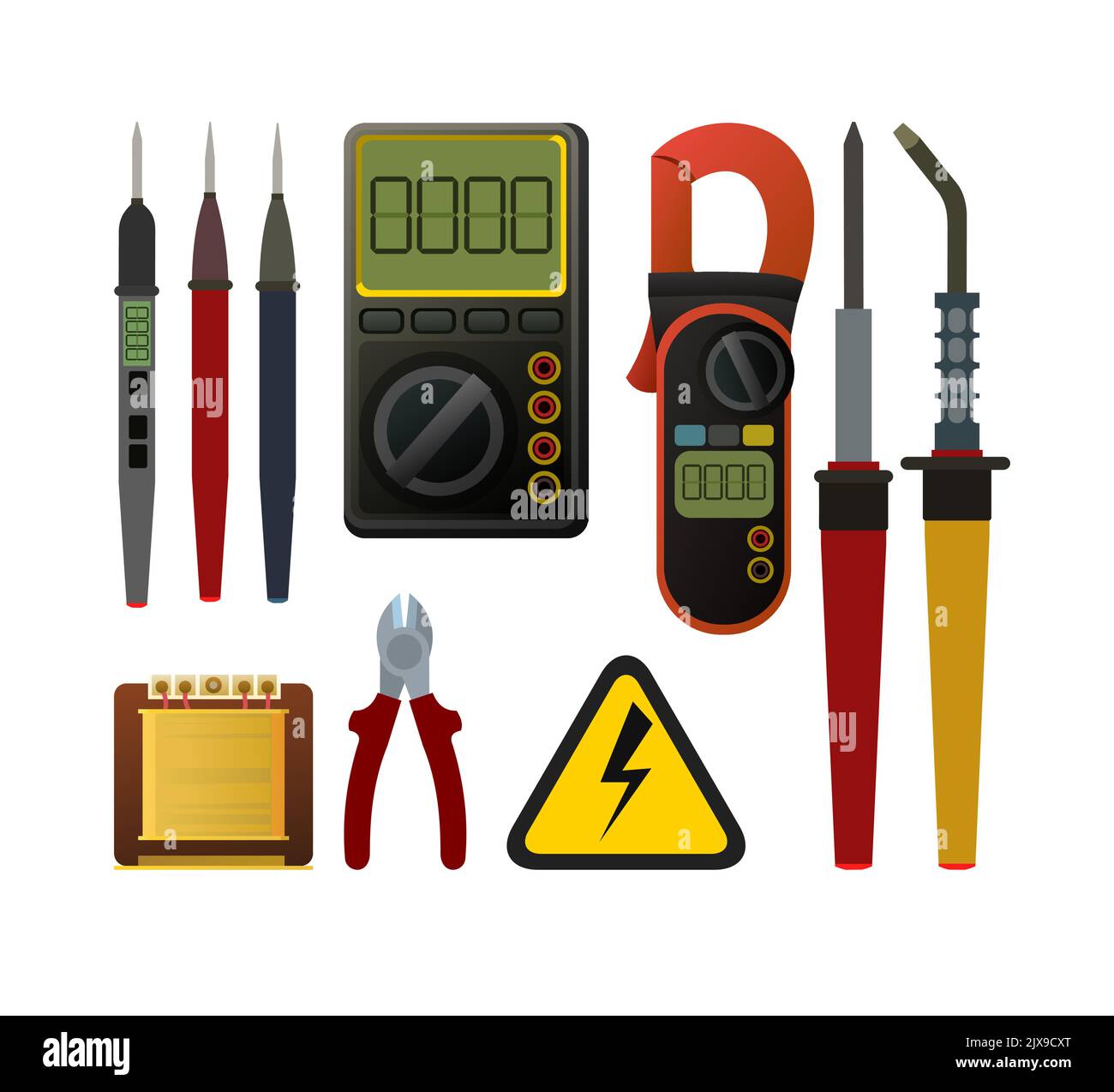 Set of Tools for electrician. Repair of radio electronic and ...