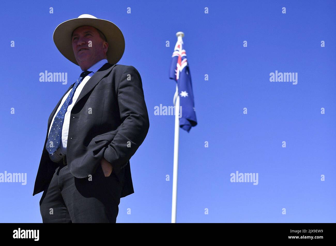 Barnaby Joyce on the campaign trail at a memorial unveiling for the ...