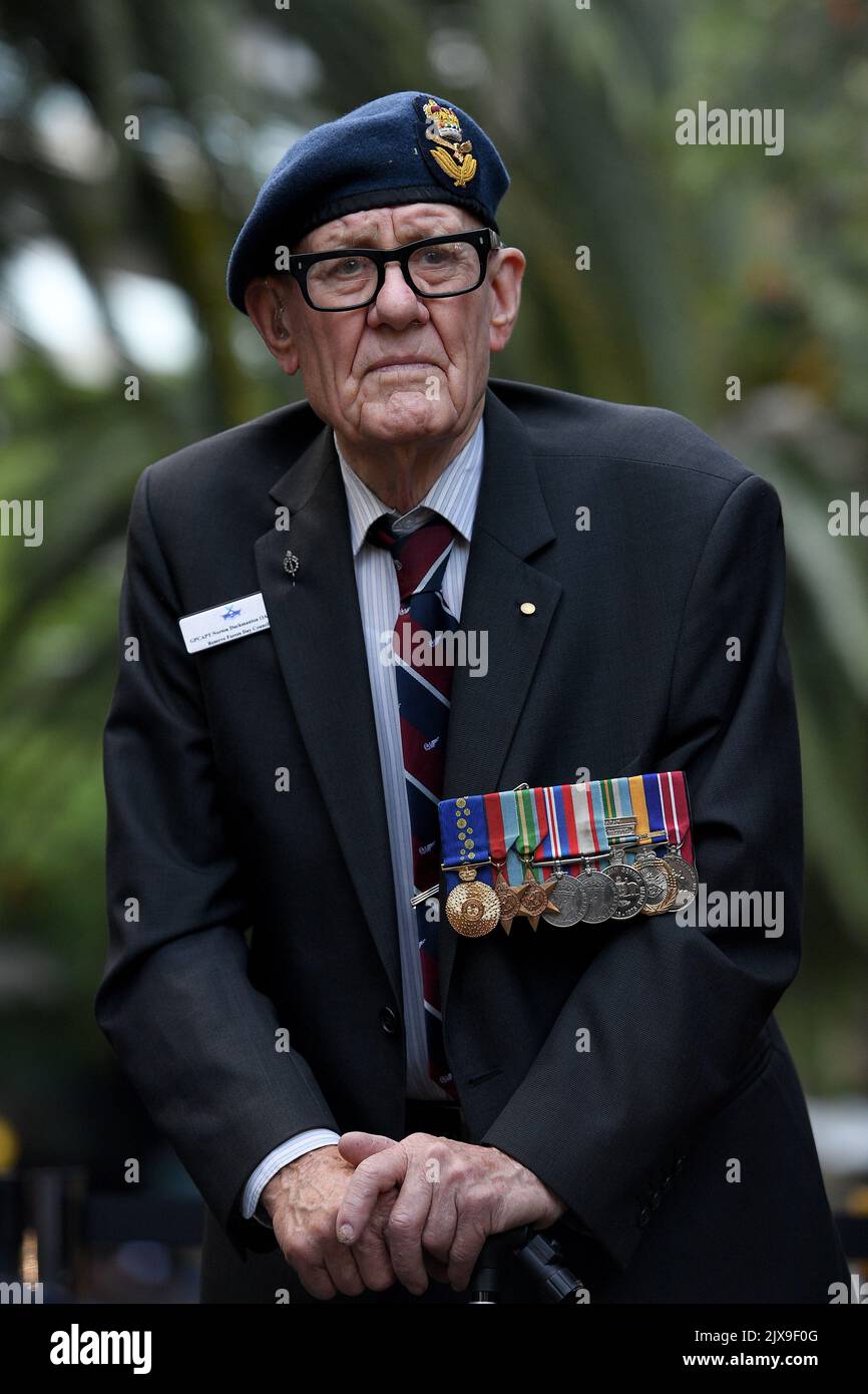 Ex-serviceman Norton Duckmanton looks on at the unveiling of The ...