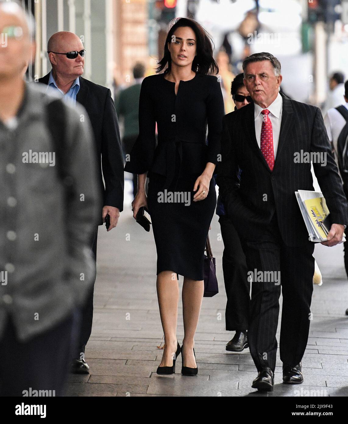 Sarah Budge arrives at the Central Local Court in Sydney, Wednesday ...