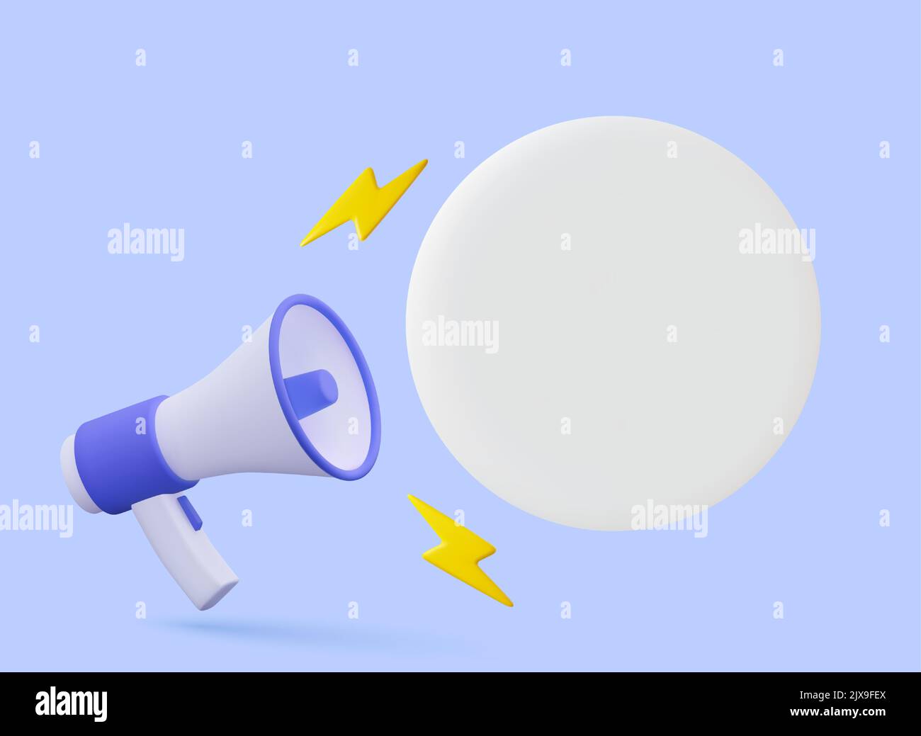 3d megaphone, loudspeaker with speech bubble Stock Vector Image & Art ...