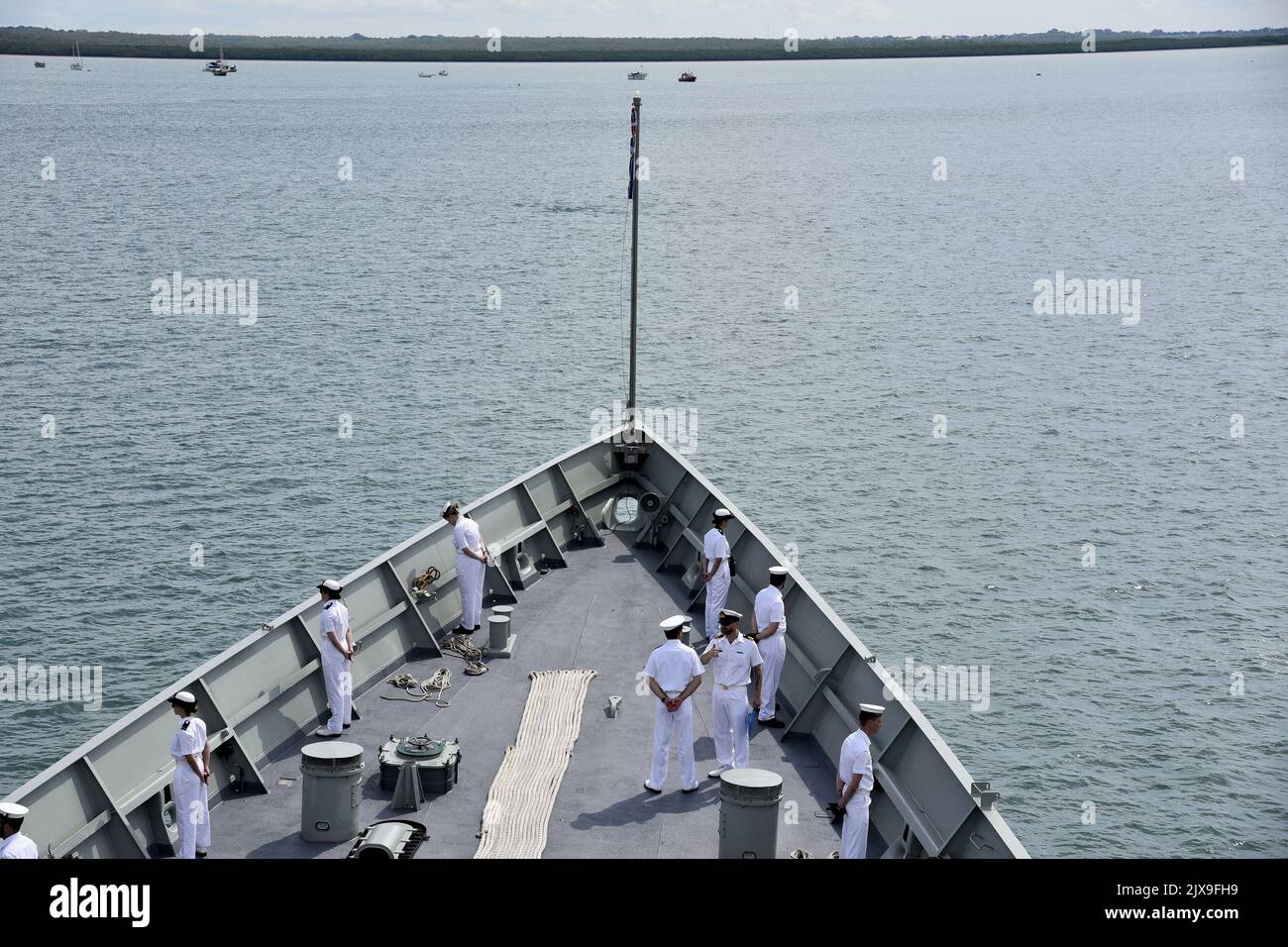 HMAS Darwin began her final passage into Darwin Harbour on Wednesday ...