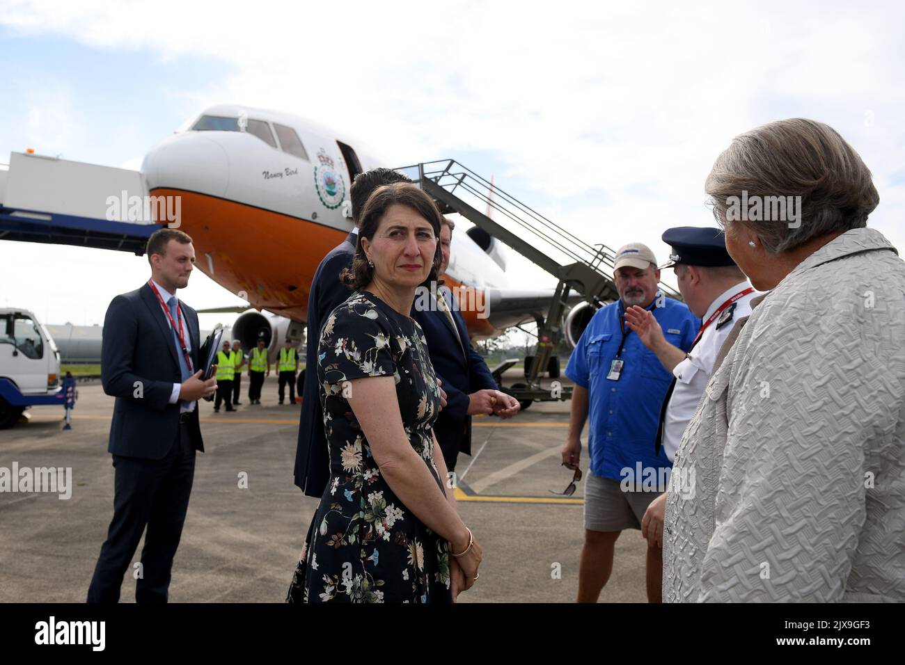 NSW Premier Gladys Berejiklian looks on during a naming ceremony for ...
