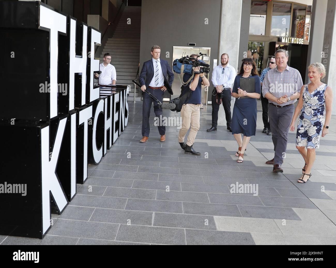 Queensland LNP leader Tim Nicholls arrives for a visit to The Kitchens ...