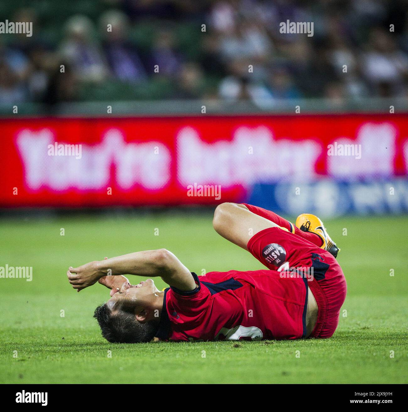 Isaias of Adelaide United during the A-League match between Perth Glory ...