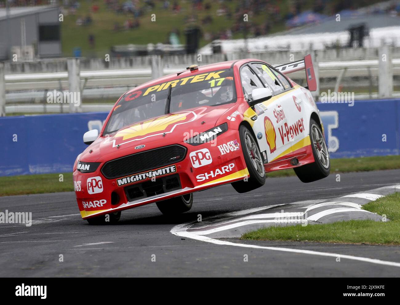 Scott McLaughlin of Shell V-Power Racing Team drives his Ford Falcon FG ...