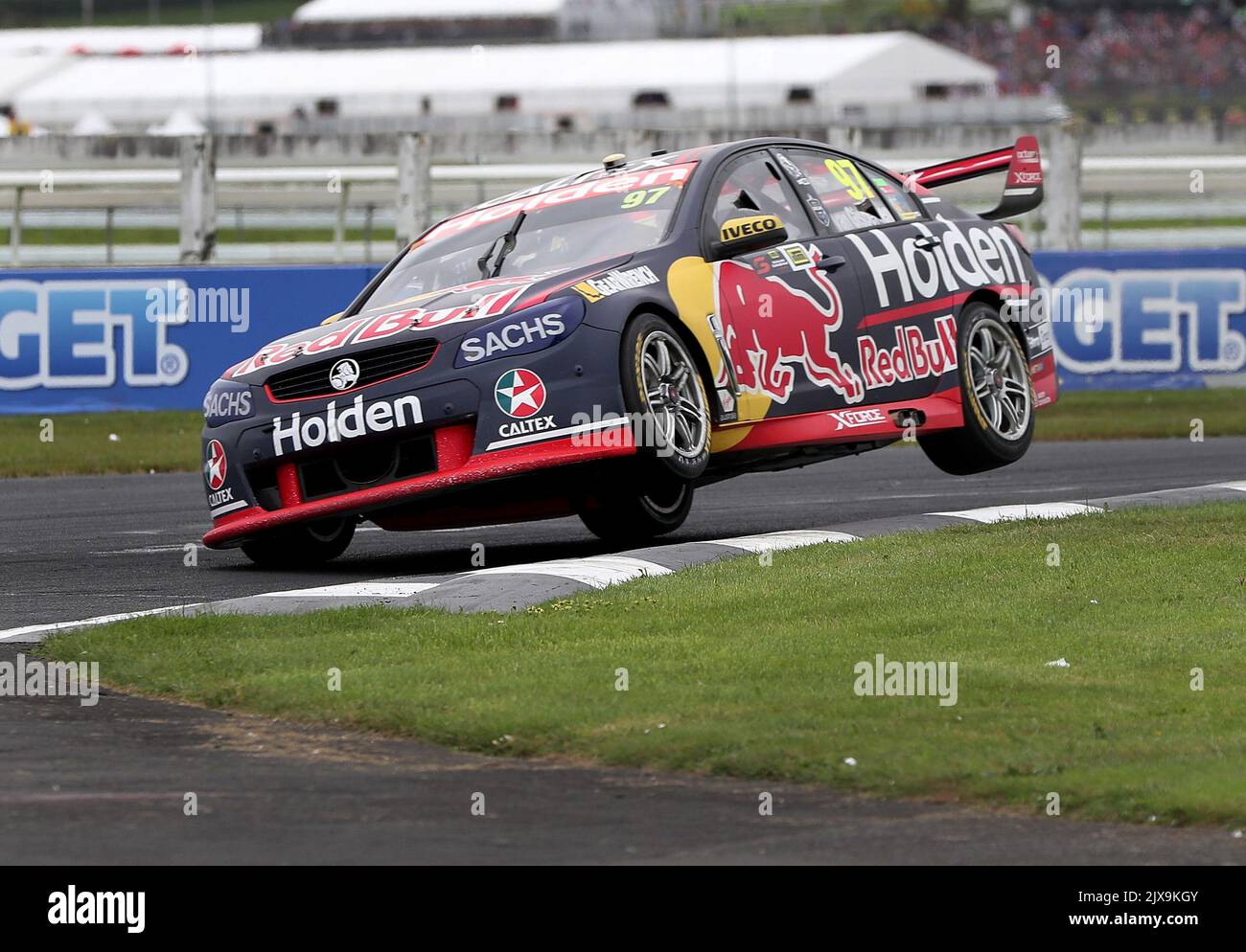 Shane van Gisbergen of Red Bull Holden Racing Team drives his Holden ...