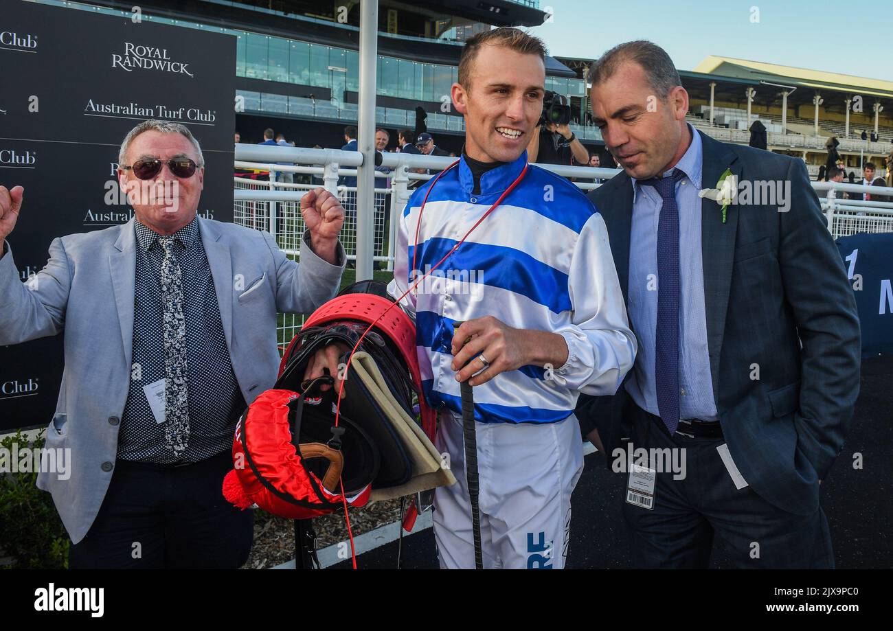 Jockey Tye Angland returns to scale after riding Our Belisa to win race ...