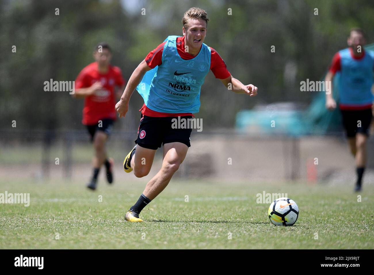 Western Sydney Wanderers A-League player Lachlan Scott takes part in a ...