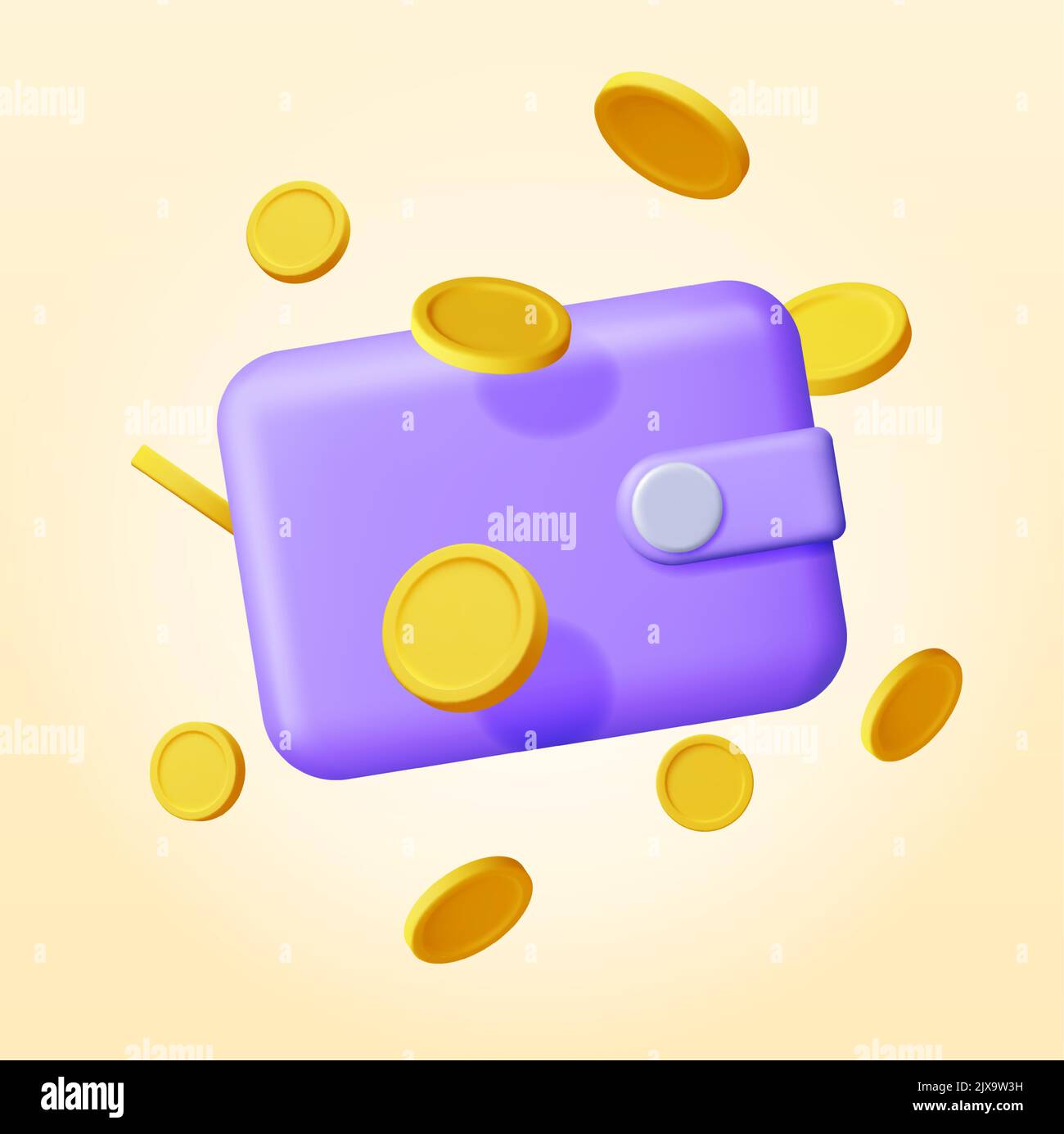 Rendering golden coins Stock Vector Images - Alamy