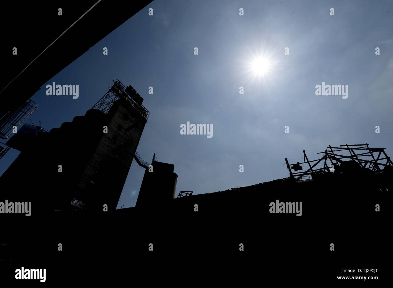 A scene near Melbourne's iconic Nylex clock where a fire took place in ...