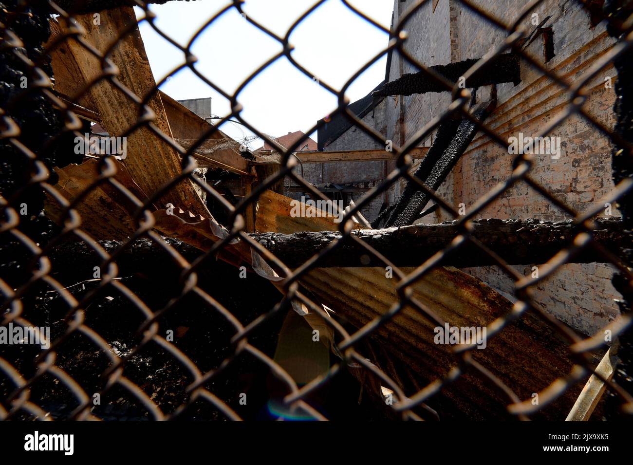A scene near Melbourne's iconic Nylex clock where a fire took place in ...