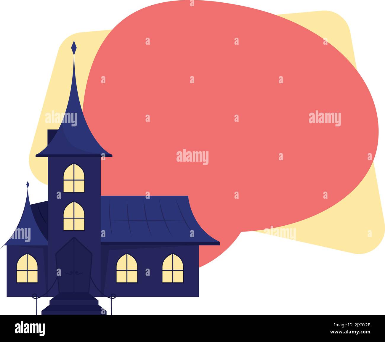 Halloween atmosphere creation quote textbox with flat object Stock ...