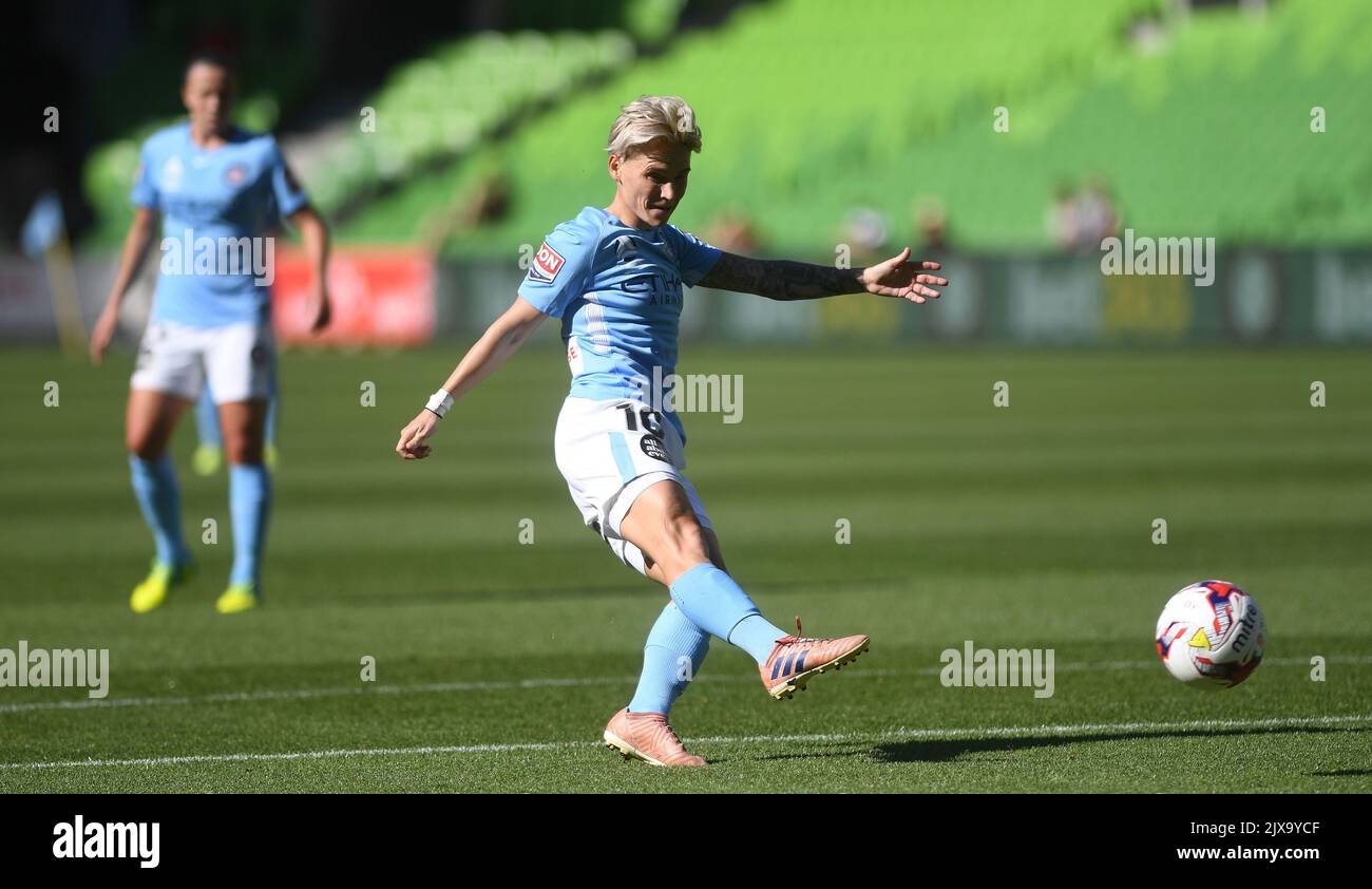 Jessica Fishlock is seen in action during the round 3 W-League match ...