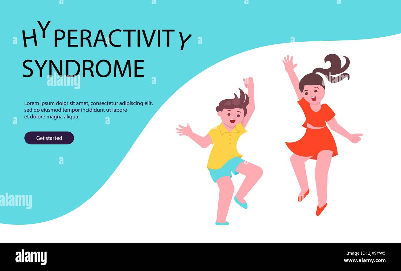Landing web page template with Hyperactive Children Problem Behavior ...
