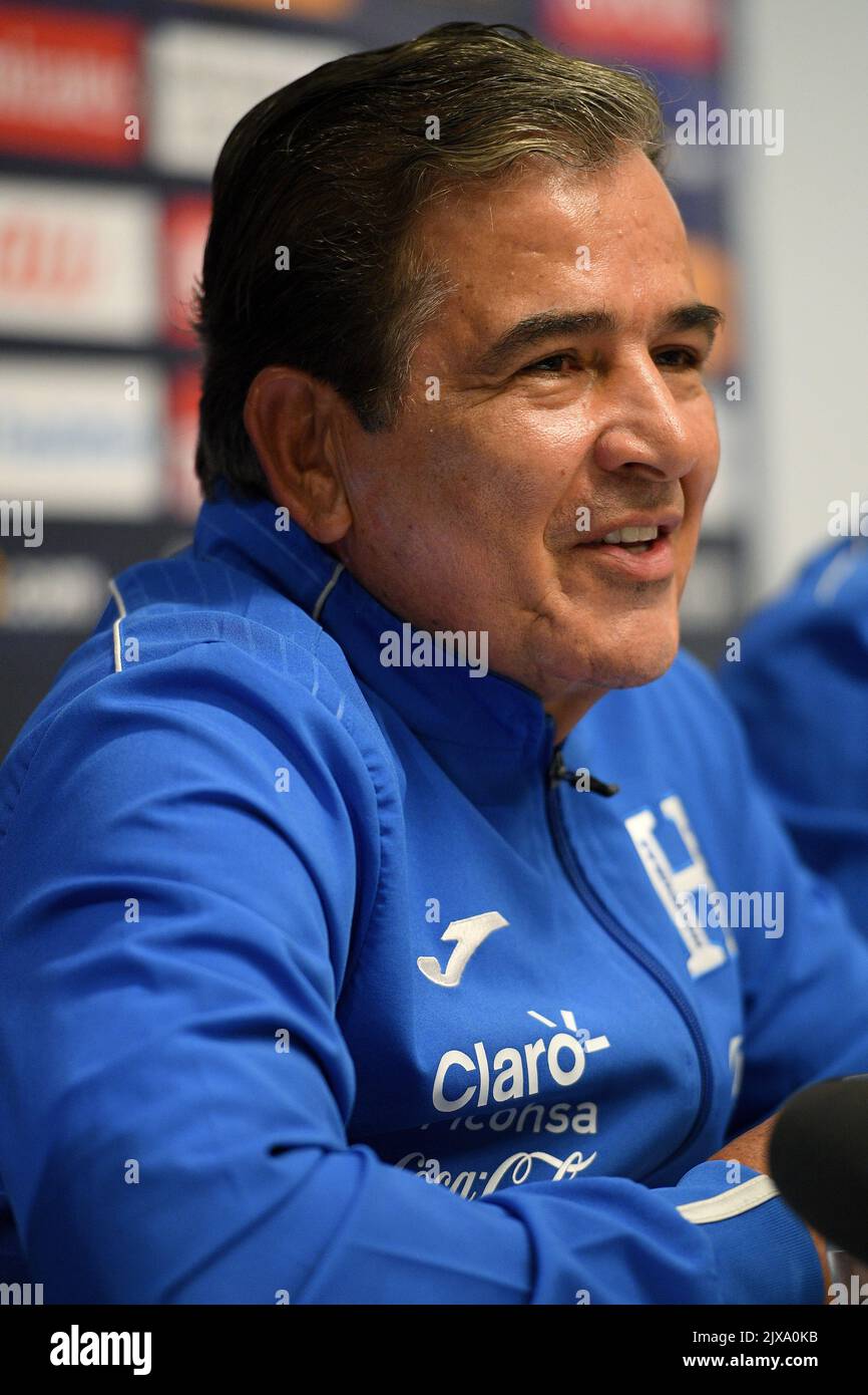 Honduras football team head coach Jorge Luis Pinto addresses media ...