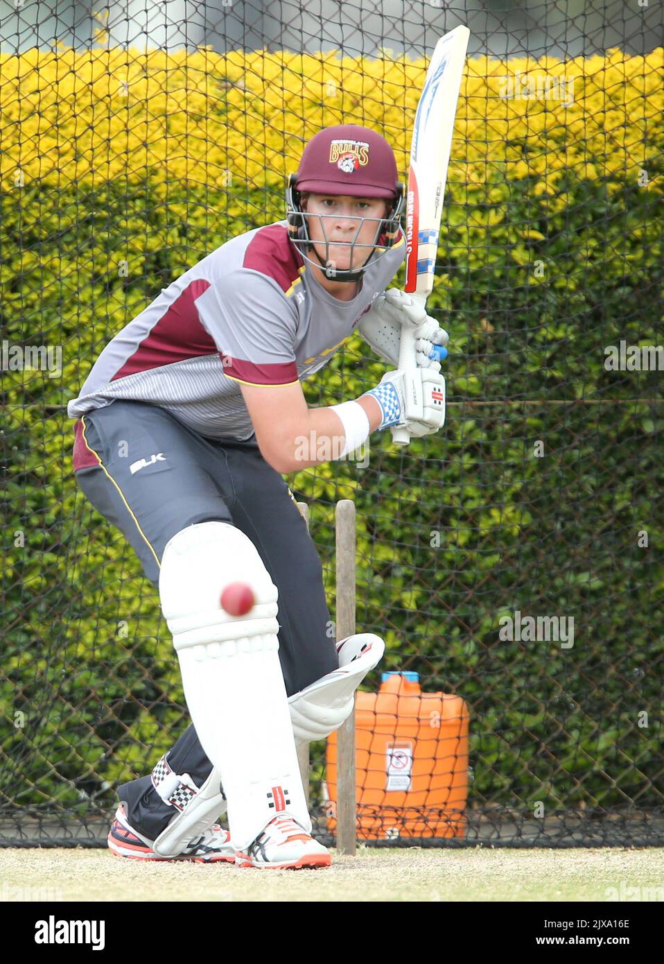 Matthew Renshaw of Queensland is seen with The Australian cricket team ...