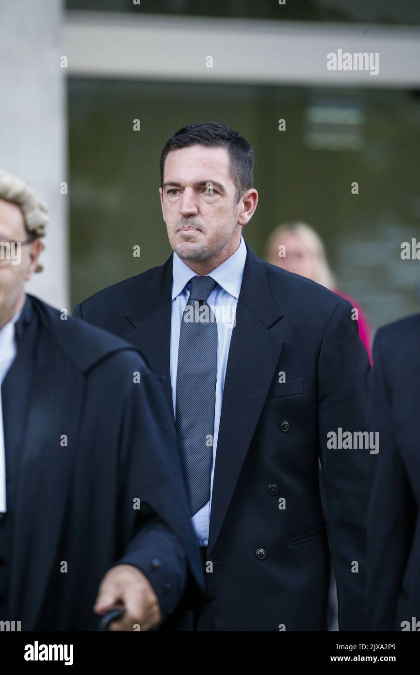 Former soldier Christopher Carter leaves the Brisbane Supreme Court, Brisbane, Thursday ...