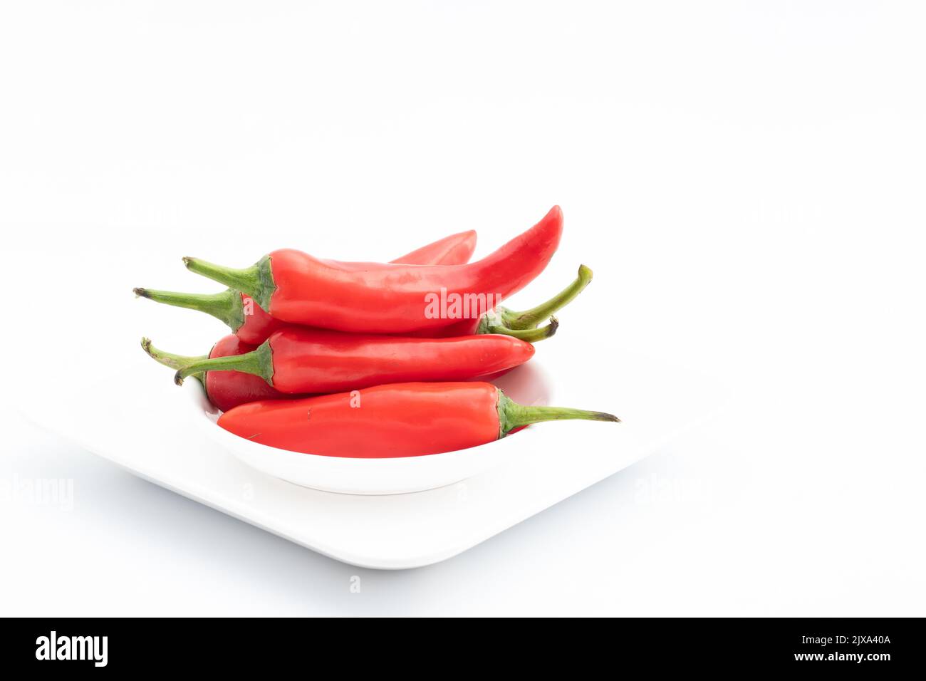 Group Of Stacked Traditional Fresh Red Chilli Also Known As Moti Teekhi ...
